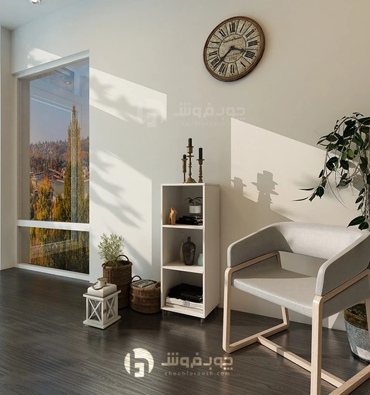 خرید و قیمت کتابخانه سه طبقه چوبی مدل L030 | ترب
