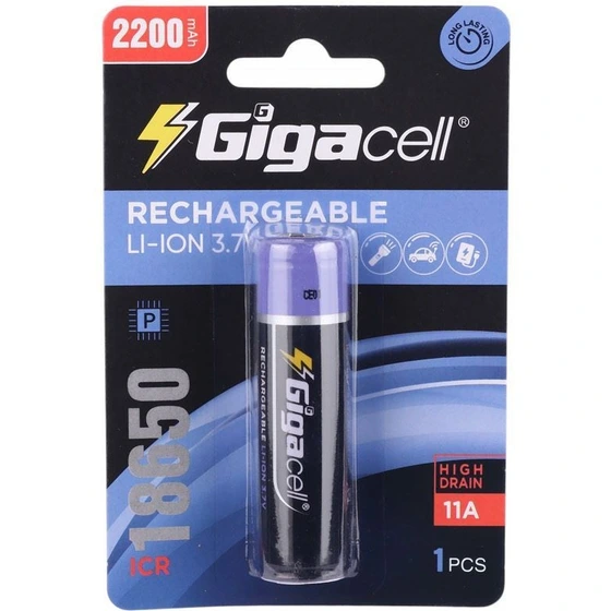 خرید و قیمت خرید باتری لیتیومی شارژی Gigacell 18650 2200mAh | وارکالا | ترب