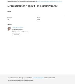 خرید و قیمت دانلود کتاب .Simulation for Applied Risk Management with an ...