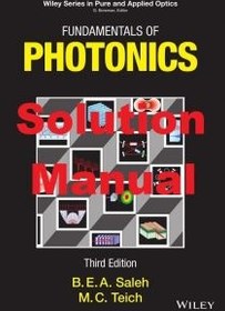 خرید و قیمت Solution Manual for Fundamentals of Photonics – Bahaa Saleh, Malvin Teich | ترب