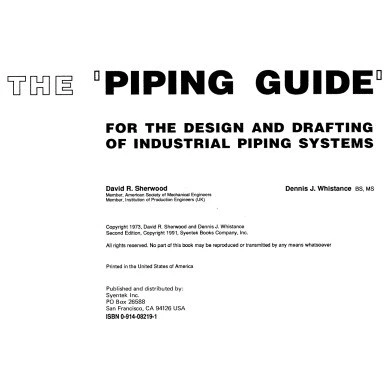 خرید و قیمت دانلود کتاب The piping guide : for the design and drafting of industrial piping ...