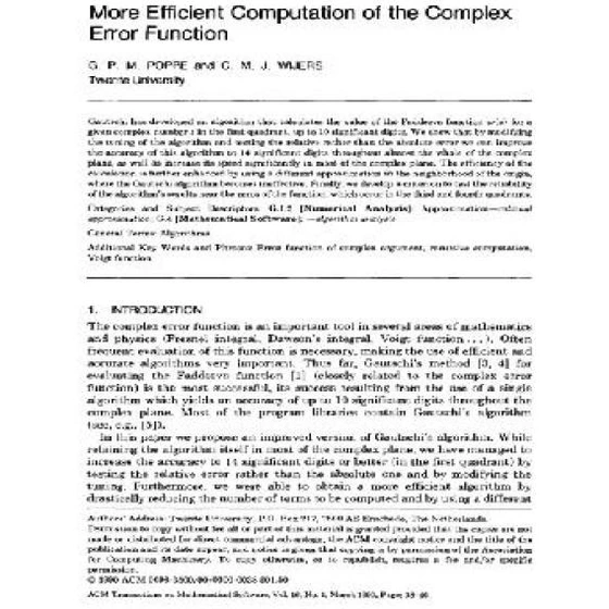 خرید و قیمت دانلود کتاب More efficient computation of the erfc | ترب