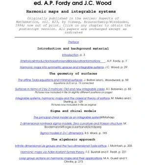 خرید و قیمت دانلود کتاب Harmonic maps and integrable systems free web version | ترب