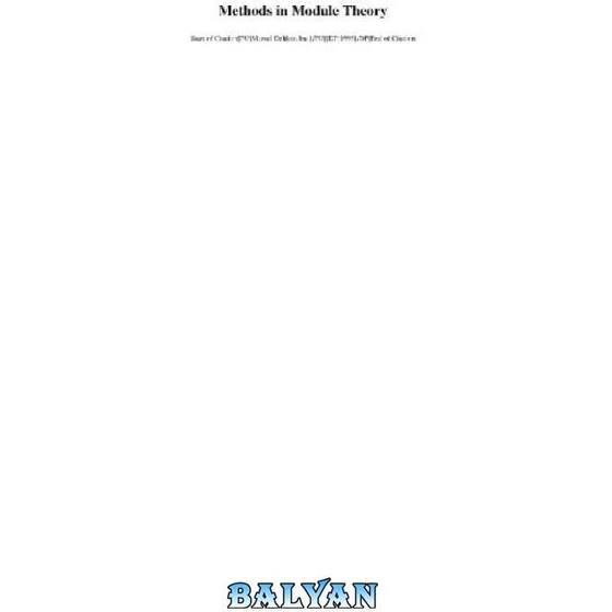 خرید و قیمت دانلود کتاب Methods in Module Theory | ترب