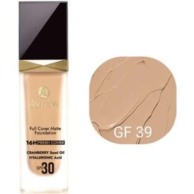 خرید و قیمت کرم پودر شیشه ای فول کاور دارای Spf30 حجم 30 میل اشتون GF39 ...