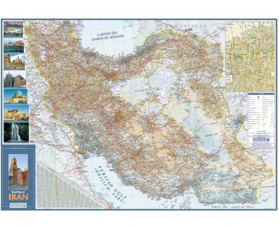 خرید و قیمت نقشه راههای ایران لاتین road map of IRAN 486 گیتا شناسی | ترب