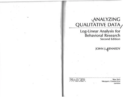 خرید و قیمت دانلود کتاب Analyzing qualitative data : log-linear analysis for behavioral research ...