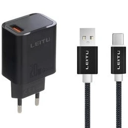 خرید و قیمت شارژر دیواری موبایل لیتو Leitu LH-12 با کابل Type-C | ترب