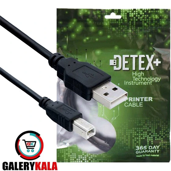 خرید و قیمت کابل USB پرینتر ۳متری DETEX | ترب
