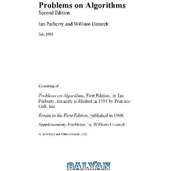 خرید و قیمت دانلود کتاب Problems on Algorithms | ترب