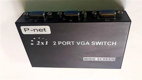 خرید و قیمت سوئیچ 2 به 1 VGA برند Pnet با کلید مکانیکی | ترب