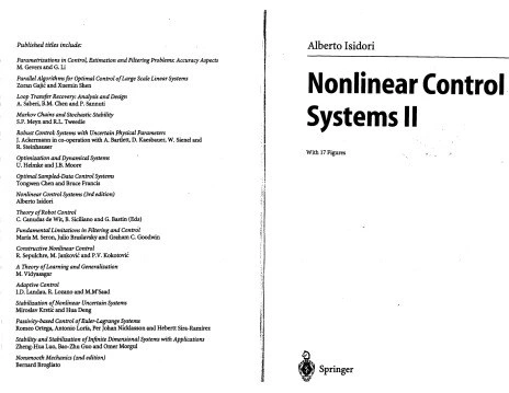 خرید و قیمت دانلود کتاب Nonlinear Control Systems II 1999 | ترب