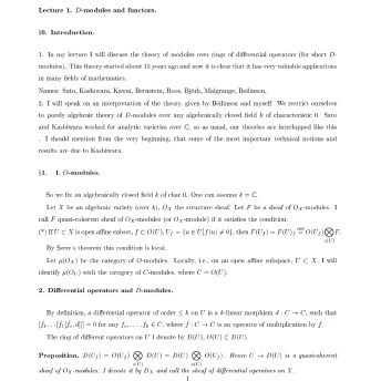 خرید و قیمت دانلود کتاب Algebraic Theory of D-modules [Lecture notes] | ترب
