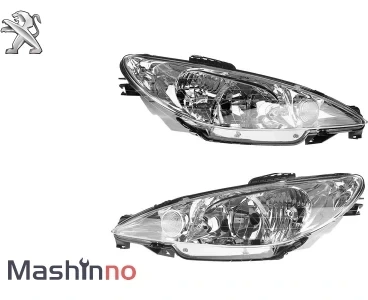 خرید و قیمت چراغ جلو جفت پژو 206 برند SNT | ترب