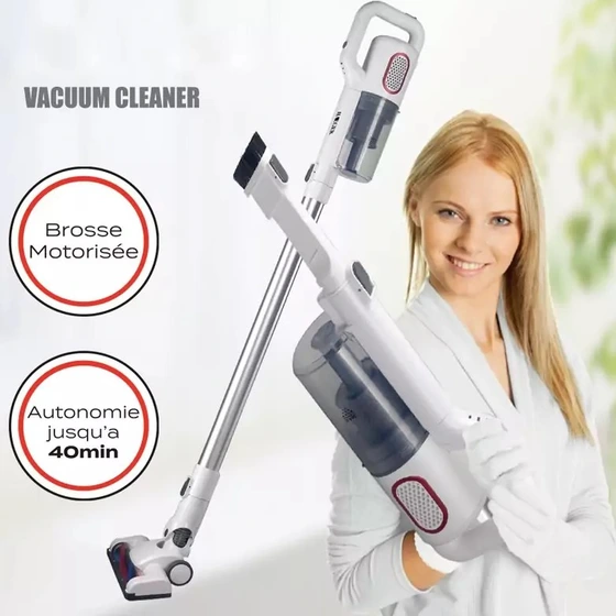 خرید و قیمت جارو شارژی قدرتمند دسته بلند و کوتاه 120 واتی راف مدل R-8669 | ترب