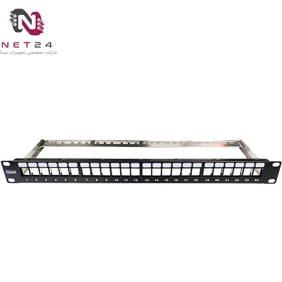خرید و قیمت پچ پنل 24 پورت بدون کیستون Cat6 UTP-STP کی نت مدل Knet K-N1129 | ترب