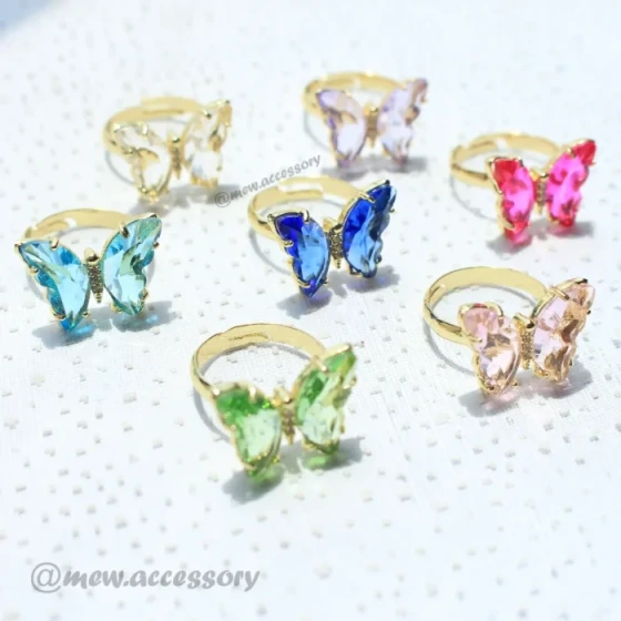 خرید و قیمت انگشتر پروانه کریستالی | ترب