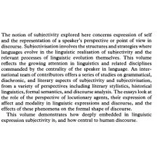 خرید و قیمت دانلود کتاب Subjectivity and Subjectivisation: Linguistic ...