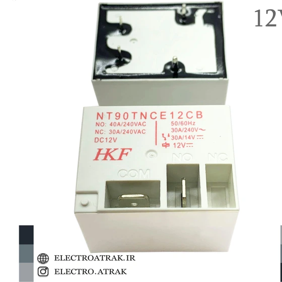 خرید و قیمت رله 12 ولت تک کنتاکت - رله NT90 - 40A-HKF | ترب