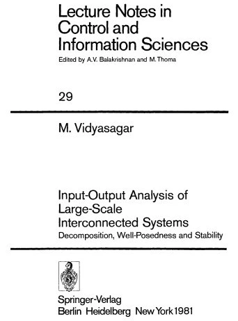 خرید و قیمت دانلود کتاب Input-Output Analysis of Large-Scale Interconnected Systems ...