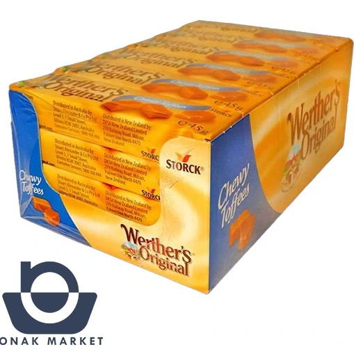 خرید و قیمت شکلات تافی وردرز کاراملی اصلی 50 گرم بسته های 40144016عددی ...