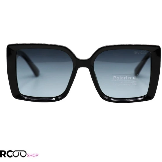 خرید و قیمت عینک آفتابی پلاریزه زنانه با فریم رنگ مشکی، مربعی و دسته ...