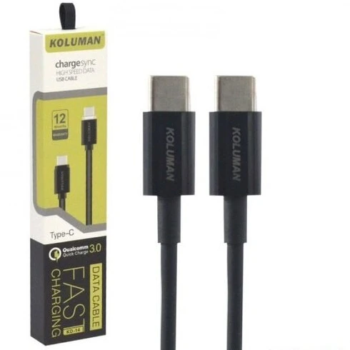 خرید و قیمت کابل تایپ سی (Type-C) فلت طول 1 متر کلومن (KOLUMAN) مدل KD-14 | ترب