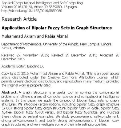 خرید و قیمت دانلود کتاب Application of Bipolar Fuzzy Sets in Graph Structures | ترب