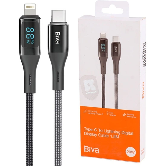 خرید و قیمت کابل تبدیل فست شارژ Biva C-24CL Type-C To Lightning 20W 1.5m | ترب