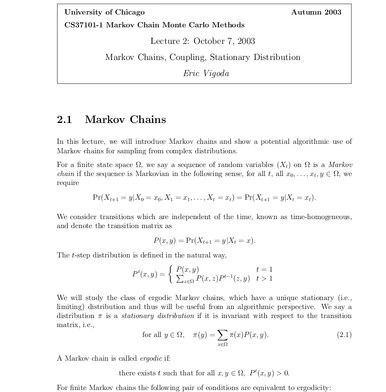 خرید و قیمت دانلود کتاب Markov Chains, Coupling, Stationary ...