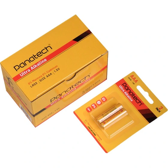 خرید و قیمت باتری نیم قلمی 12 عددی الترا آلکالاین پاناتک Panatech lr03 Ultra Alkaline AAA ...