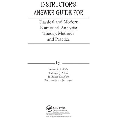 خرید و قیمت دانلود کتاب Instructor's Answer Guide for Classical and ...