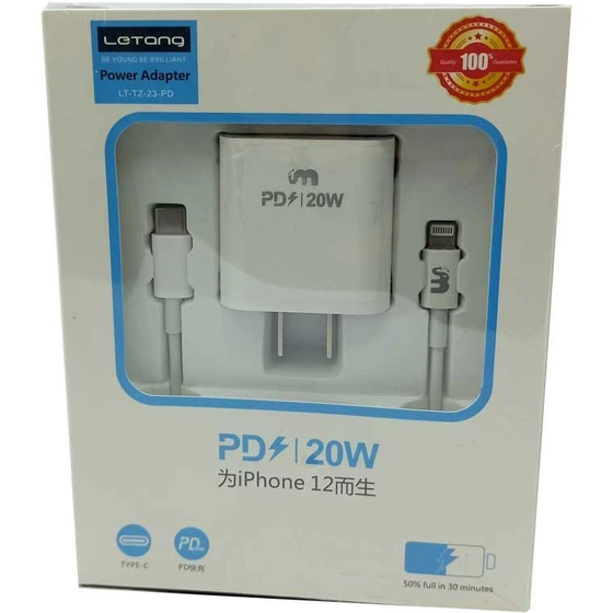 خرید و قیمت شارژر با کابل LETANG TZ-23 PD | ترب