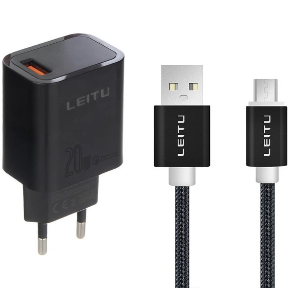 خرید و قیمت شارژر دیواری لیتو مدل LH-12 به همراه کابل تبدیل microUSB سفید | ترب