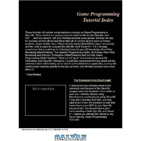 خرید و قیمت دانلود کتاب Opengl Game Programming ترب