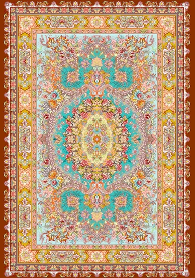خرید و قیمت فرش ابریشم ماشینی مدرن و سنتی مناسب حال و پذیرایی برند ته لنجی کد ABRISHAM SM 1008 | ترب
