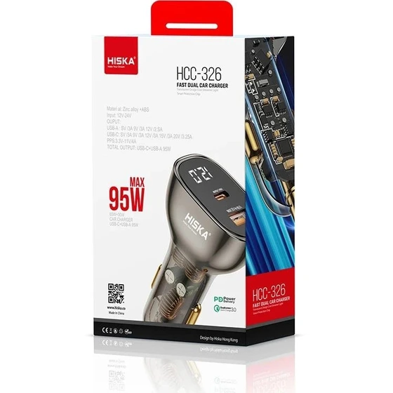 خرید و قیمت شارژر فندکی 95W هیسکا مدل HCC-326 | ترب