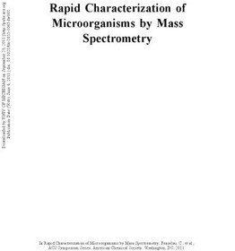 خرید و قیمت دانلود کتاب Rapid Characterization of Microorganisms by Mass Spectrometry 2011 | ترب