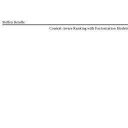 خرید و قیمت دانلود کتاب Context-Aware Ranking with Factorization Models ویرایش 1 | ترب