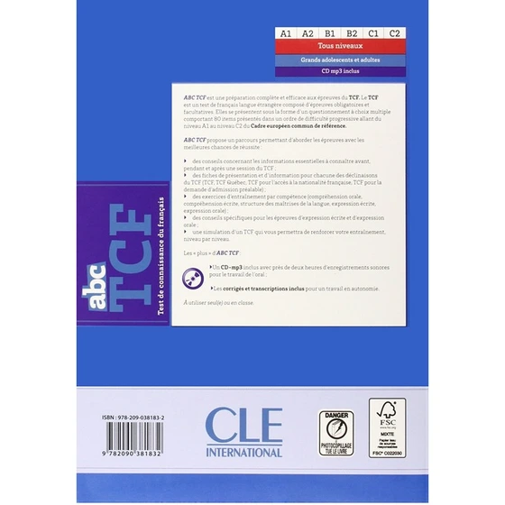 خرید و قیمت کتاب abc TCF test de connaissance du francais 200 activites ...
