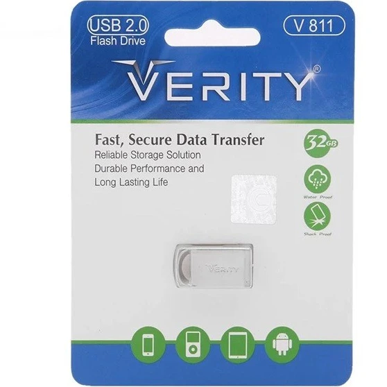 خرید و قیمت فلش مموری وریتی مدل V811 USB2.0 با ظرفیت 32 گیگابایت - سیلور | ترب