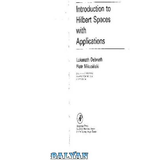 خرید و قیمت دانلود کتاب Introduction To Hilbert Spaces With Applications | ترب