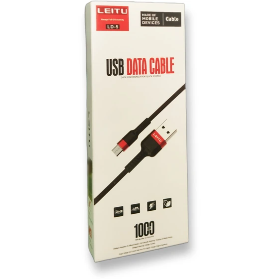 خرید و قیمت کابل شارژ میکرویواس‌بی مدل LEITU LD-5 | ترب