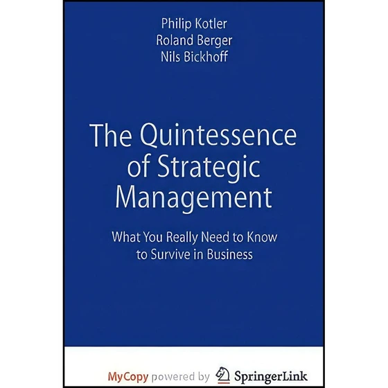 خرید و قیمت کتاب The Quintessence of Strategic Management اثر جمعي از ...