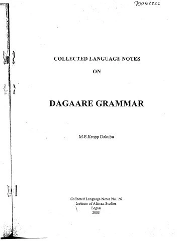 خرید و قیمت دانلود کتاب Collected language notes on Dagaare grammar ...
