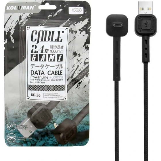 خرید و قیمت کابل شارژ اندروید Koluman مدل KD-36-مشکی | ترب