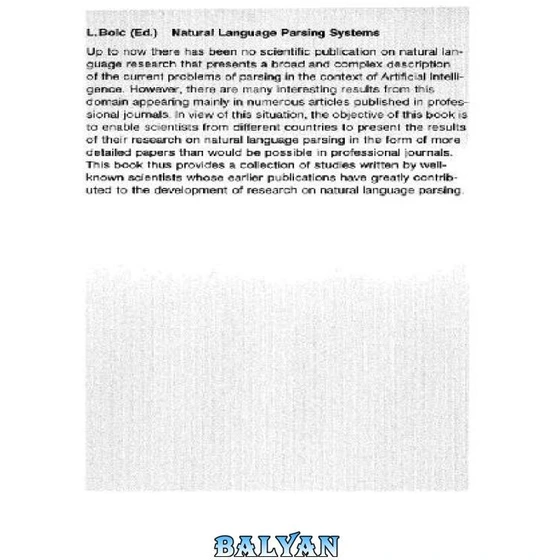 خرید و قیمت دانلود کتاب Natural language parsing systems | ترب