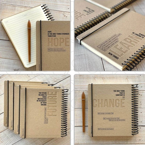 خرید و قیمت دفتر پیل نت لایف جلد سخت کرافتی سیم بغل PILL NOTEBOOK Life ...