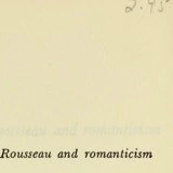 خرید و قیمت دانلود کتاب Rousseau and Romanticism 1966 | ترب