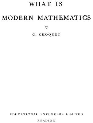 خرید و قیمت دانلود کتاب What is modern mathematics (1963) 1963 | ترب